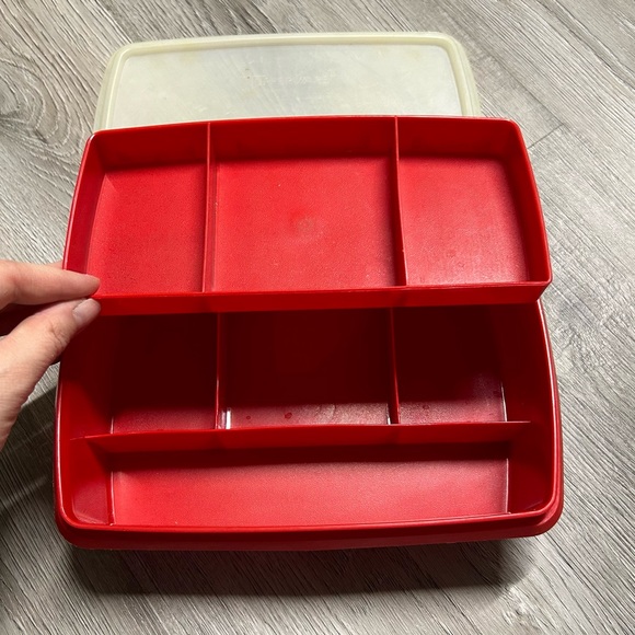 Tupperware | Kitchen | Vintage Tupperware Tuppercraft Red Storage ...